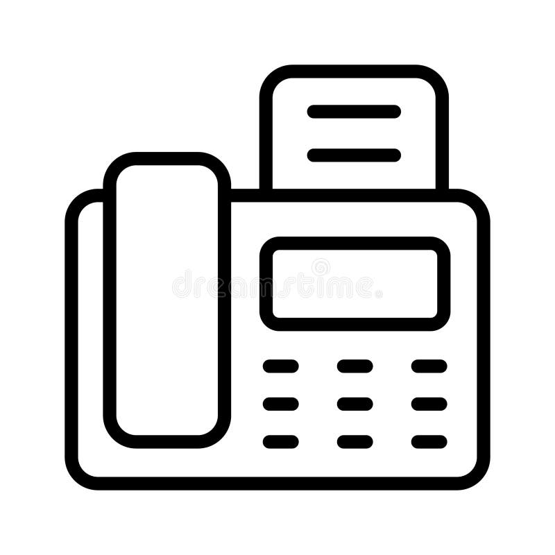 Fax Machine Icon Representing Traditional Document Transmission and ...