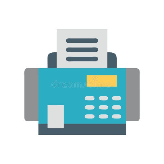 Fax Machine Icon for Sending Faxes Stock Vector - Illustration of ...