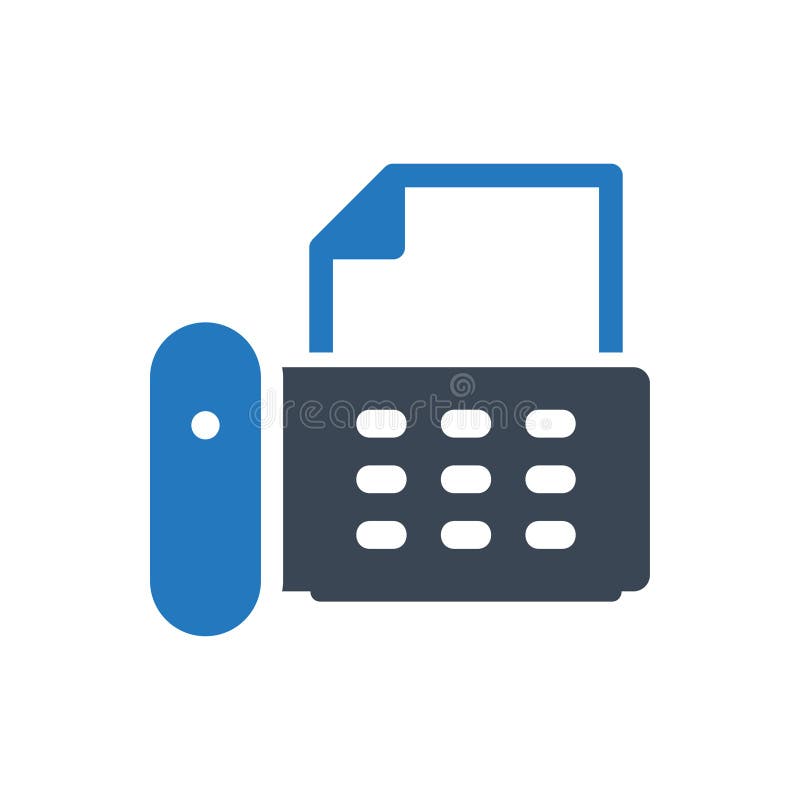 Fax machine icon stock vector. Illustration of machine - 184250215