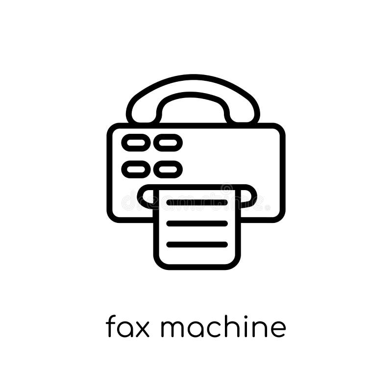 Fax Machine Icon. Trendy Modern Flat Linear Vector Fax Machine I Stock ...