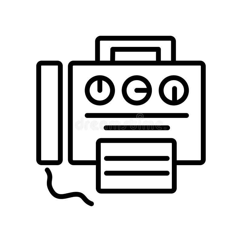 Fax Machine Icon Vector Isolated on White Background, Fax Machine Sign ...