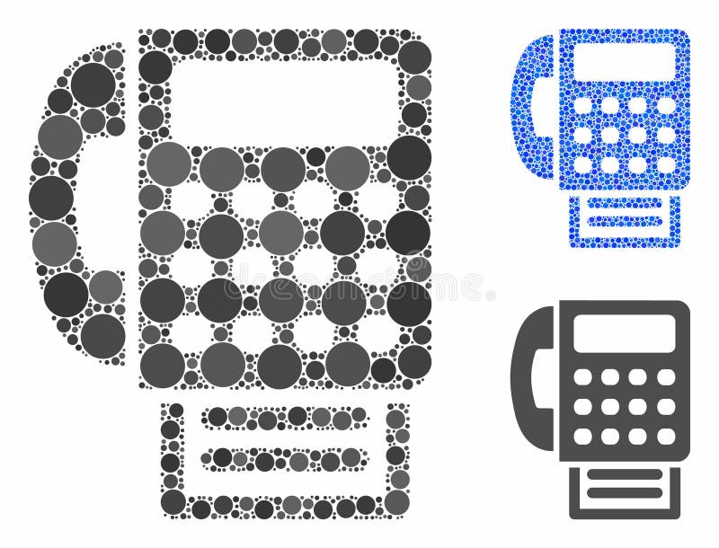 Fax Machine Mosaic Icon of Spheric Items Stock Illustration ...