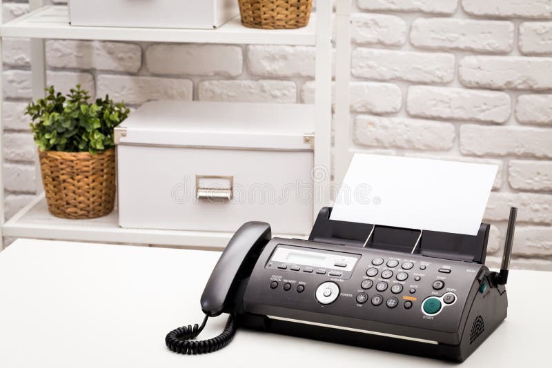 Fax machine stock image. Image of communicate, hand, equipment - 61900285