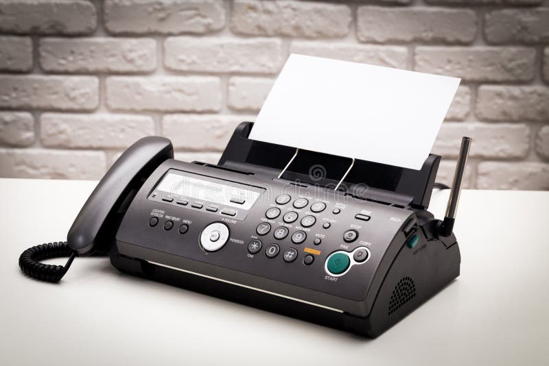 Fax machine stock image. Image of output, hand, laser - 61900303