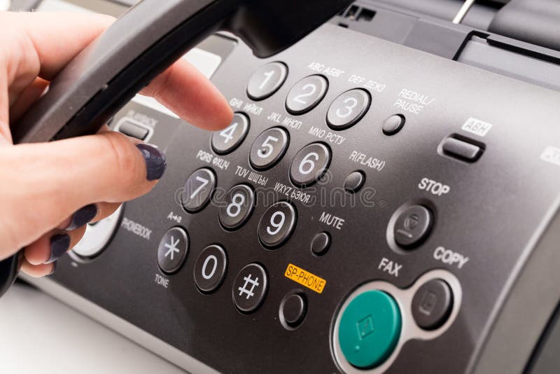 Fax machine stock photo. Image of duplicate, black, peripheral - 61900676