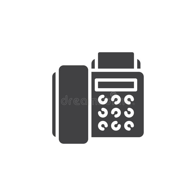 Fax machine vector icon stock vector. Illustration of symbol - 137275363