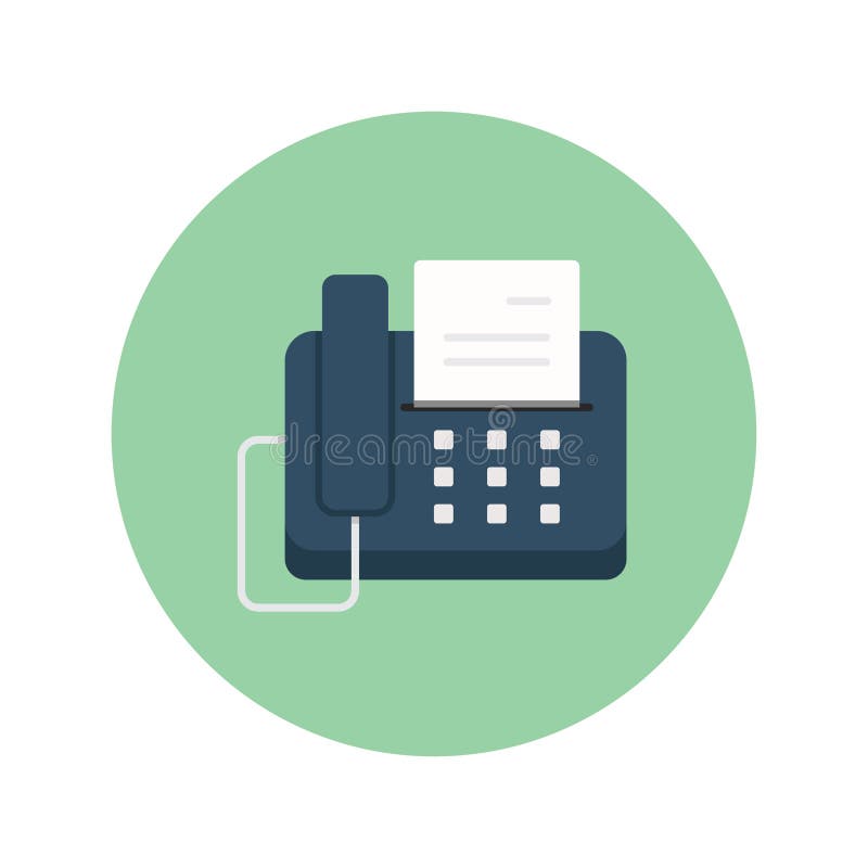 Fax Machine Vector Icon Symbol Isolated on White Background Stock ...