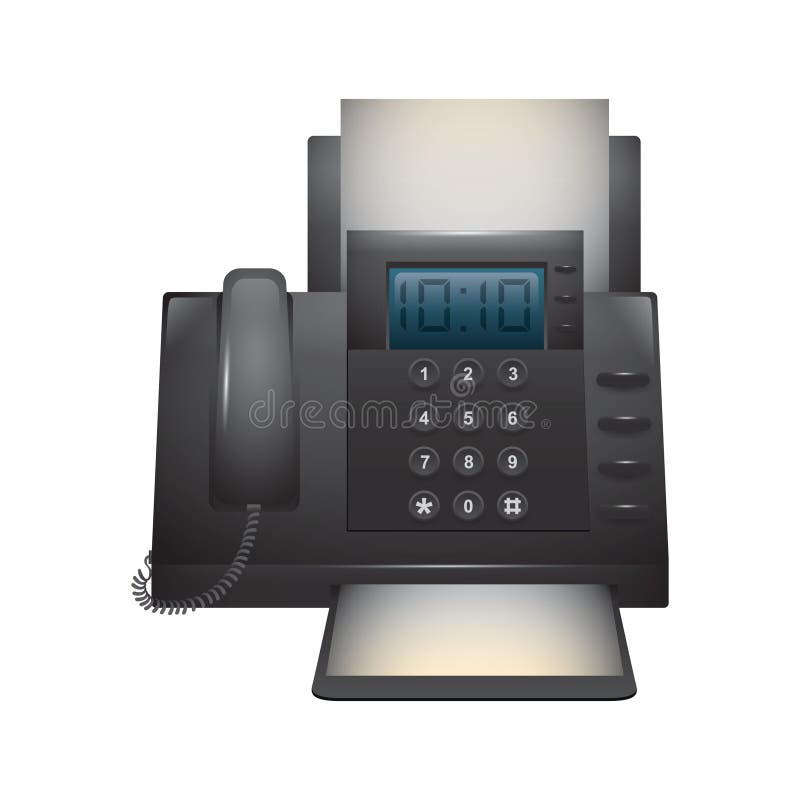 Fax Machine. Vector Illustration Decorative Design Stock Vector ...