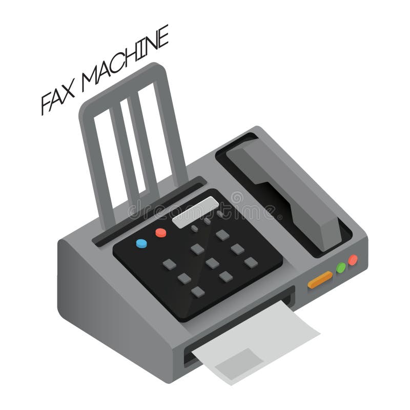 Fax Machine. Vector Illustration Decorative Design Stock Vector ...