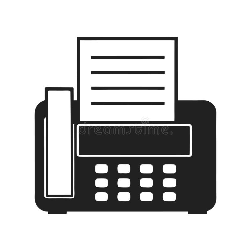 Fax Machine Vector Illustration Stock Illustration - Illustration of ...