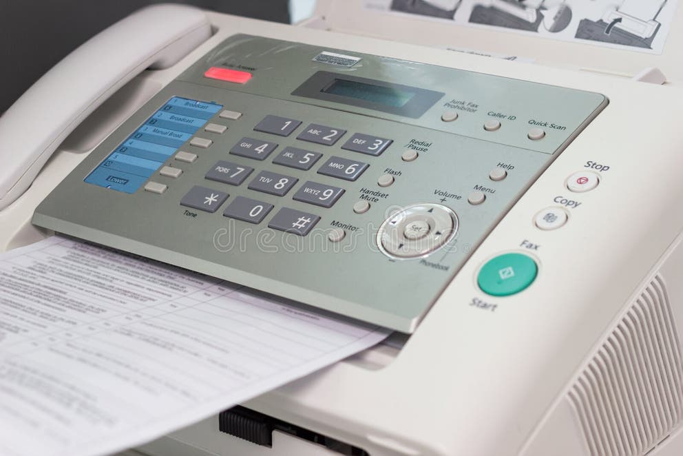 The Fax Machine in the Work Office Stock Image - Image of professional ...