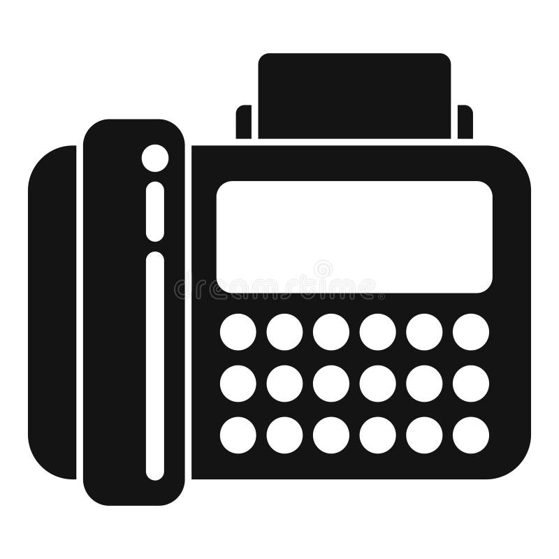 Fax Phone Icon Simple Vector. Service Support Stock Illustration ...