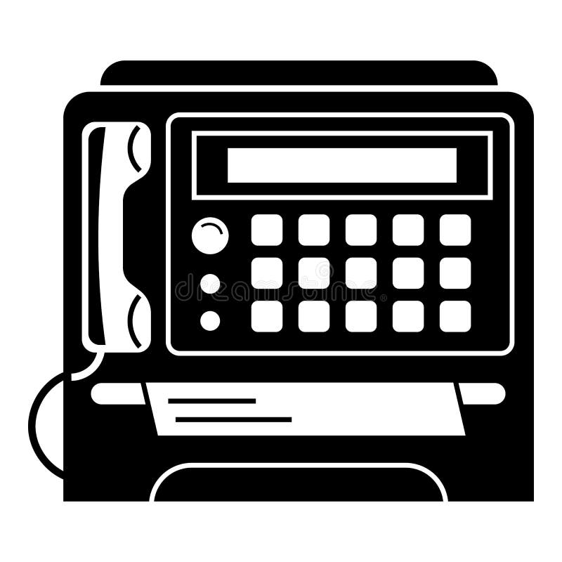 Fax Prints Icon, Simple Style Stock Vector - Illustration of black ...