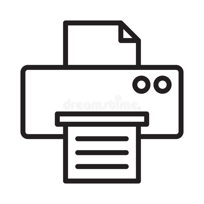 Fax Reception Vector Thin Line Icon Stock Illustration - Illustration ...