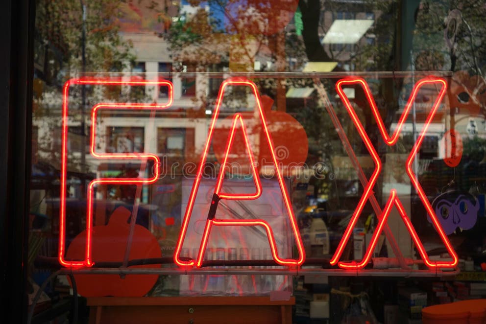 Fax Sign stock photo. Image of sign, technology, telecommunications ...