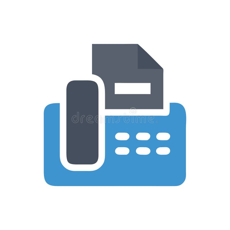 Fax Symbol Icon for Communication Stock Vector - Illustration of ...
