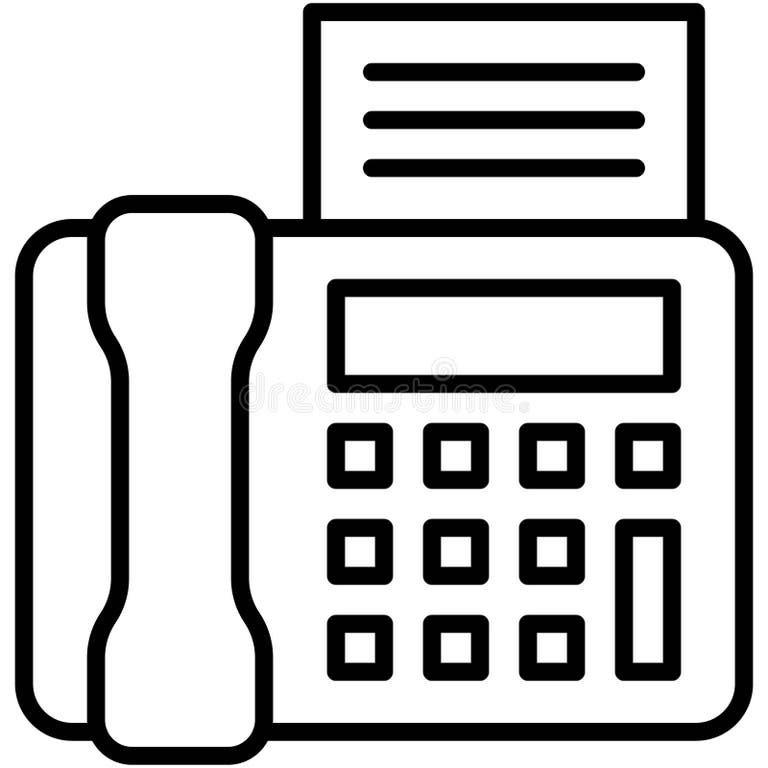 Fax, Telecommuting or Remote Work Icon Stock Vector - Illustration of ...