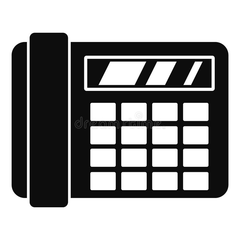 Fax Telephone Icon, Simple Style Stock Vector - Illustration of ...