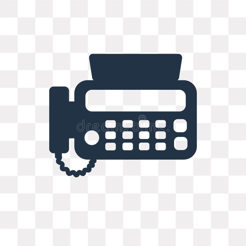 Fax Vector Icon Isolated on Transparent Background, Fax Transpa Stock ...