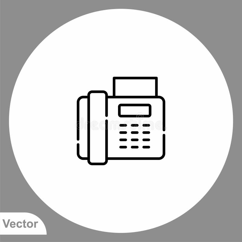 Fax Vector Icon Sign Symbol Stock Vector - Illustration of modern ...