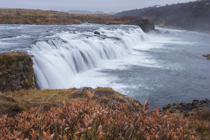 Faxafoss waterfall stock image. Image of flow, enormous - 46507353
