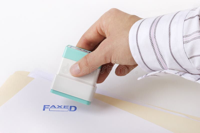 Faxed stamp stock photo. Image of indoor, office, transmitted - 371052