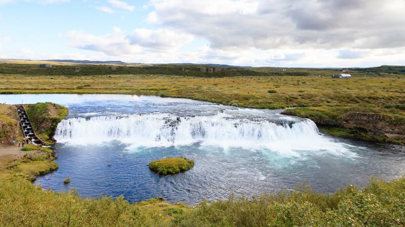Faxi-Wasserfall in Island stockfoto. Bild von zieleinheiten - 129694384