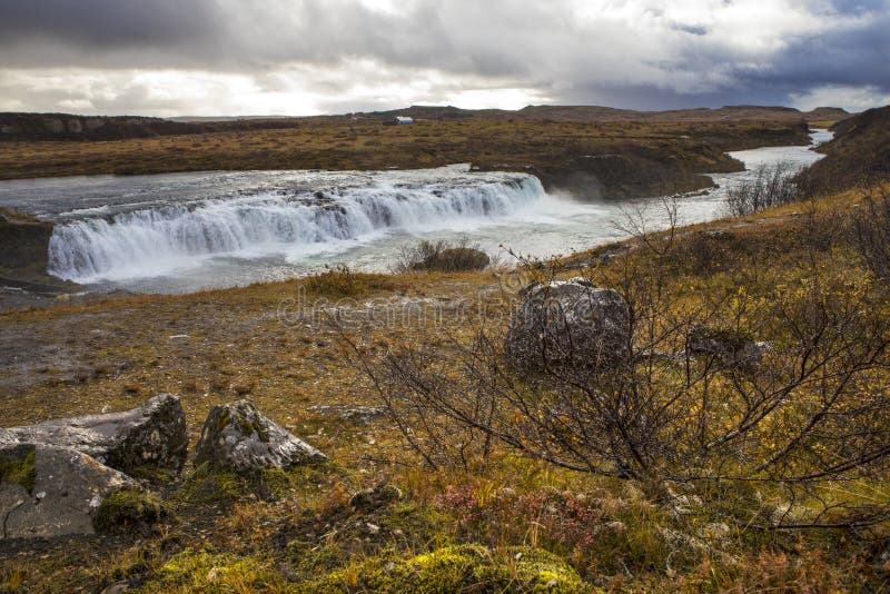 Faxi-Wasserfall in Island stockfoto. Bild von zieleinheiten - 129694384