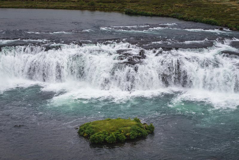 Faxafoss Faxi Waterfall Landscape Shot with Trail Path in South Iceland ...