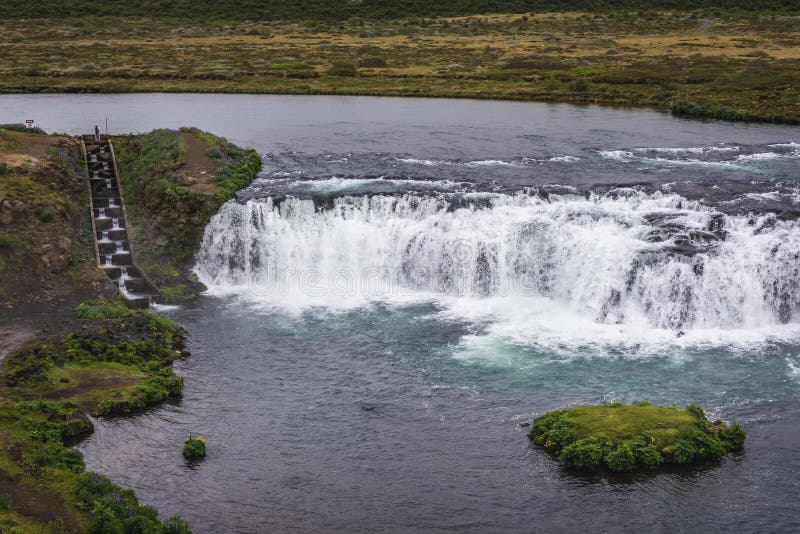 Faxi waterfall in Iceland stock photo. Image of island - 389738754