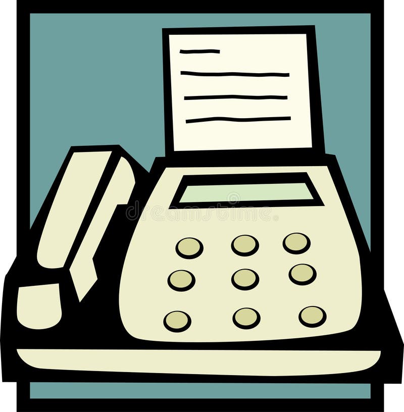 Vektorillustration Av En Faxmaskin Vektor Illustrationer - Illustration ...