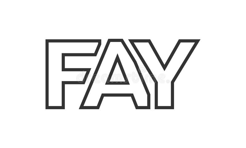 FAY Logo Design Template with Strong and Modern Bold Text. Initial ...