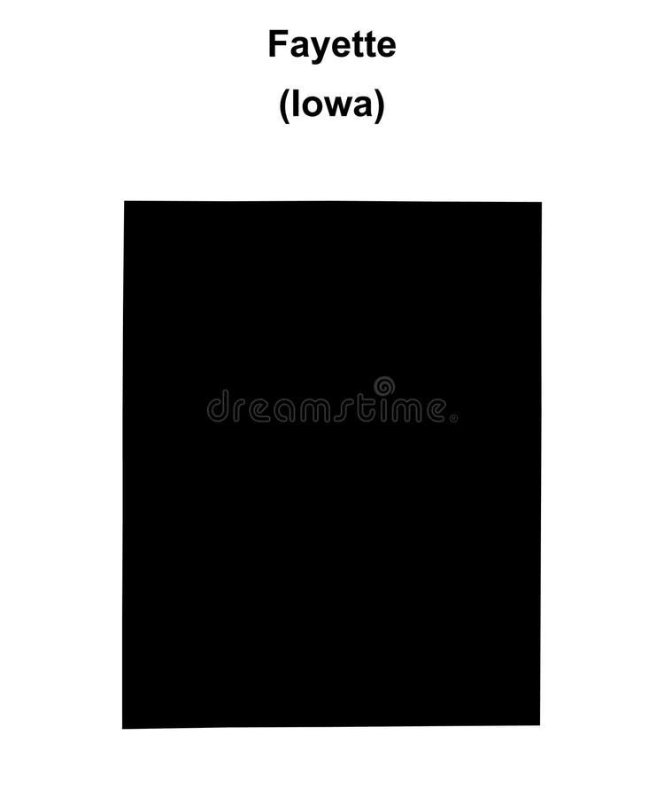 Fayette outline map stock vector. Illustration of region - 361543429