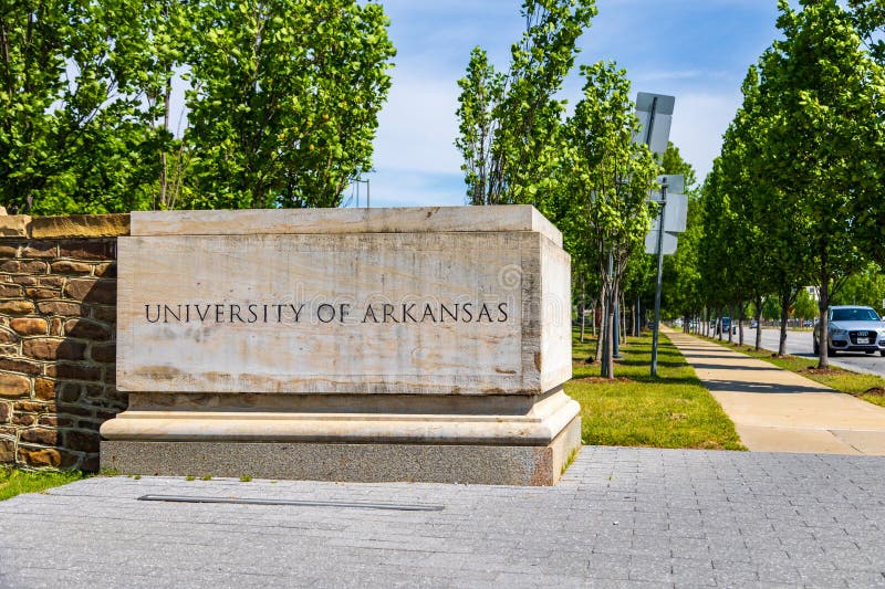 University of Arkansas Sign in Fayetteville, AR Editorial Photography ...