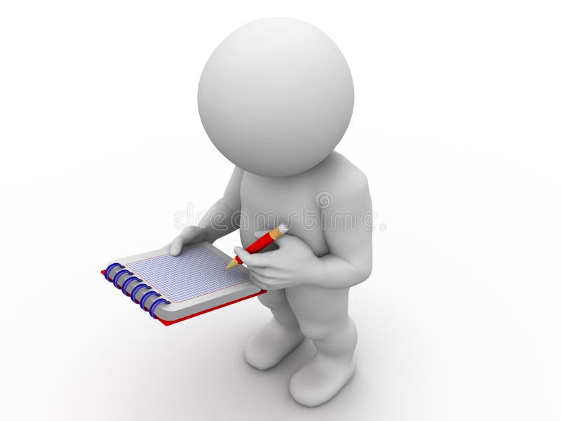 Fazendo anotações ilustração stock. Ilustração de branco - 15994797