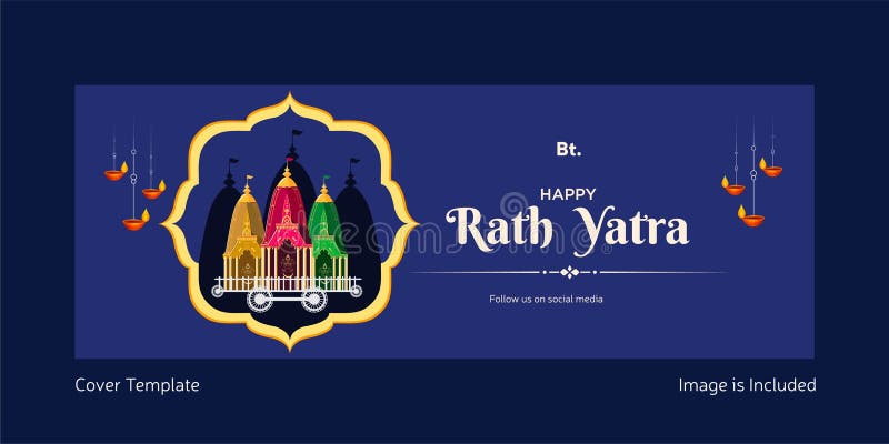 Banner Design of Rath Yatra Festival Stock Vector - Illustration of ...