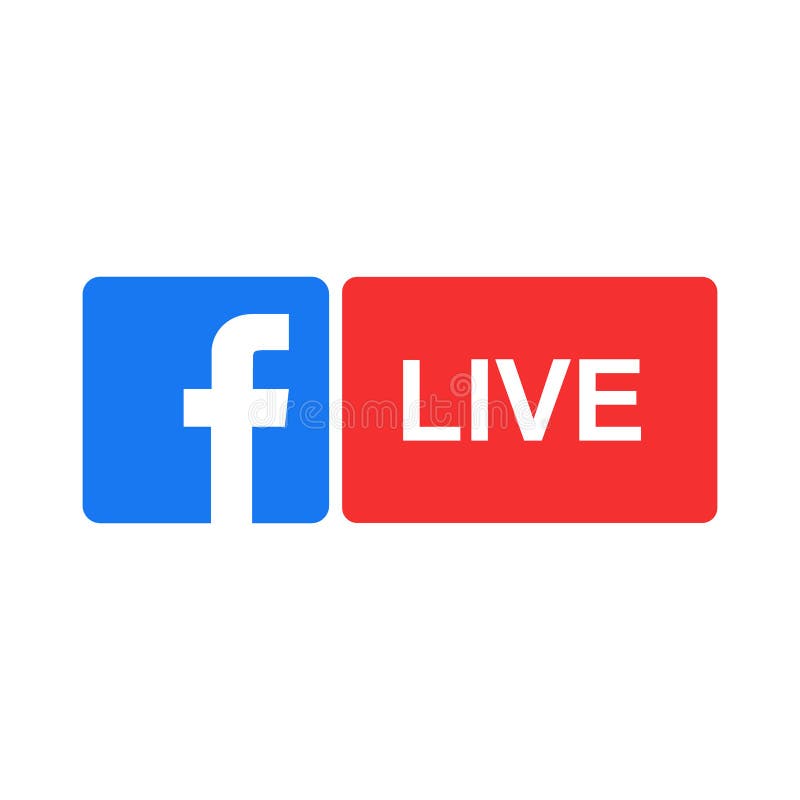 Facebook live icon vector editorial stock image. Illustration of media ...