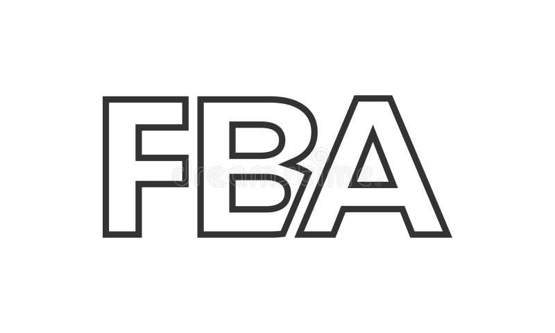 FBA Logo Design Template with Strong and Modern Bold Text. Initial ...
