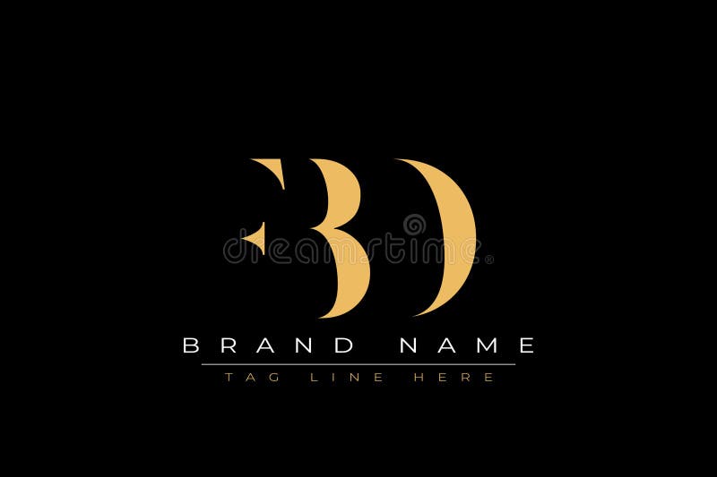 FBD Abstract Letter Logo Design Stock Vector - Illustration of symbol ...