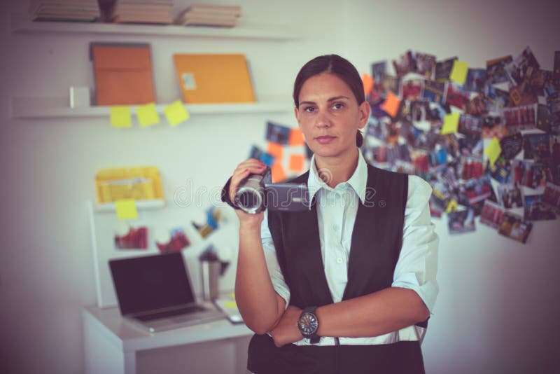 FBI Female Agent Using Camera Stock Photo - Image of decisions, camera ...