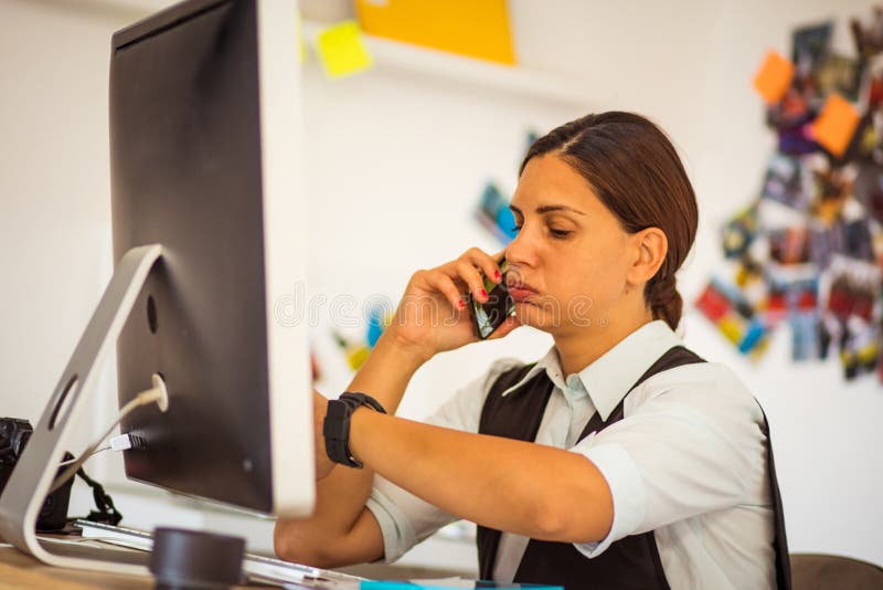 FBI Female Working Agent in Her Office. Stock Photo - Image of chief ...