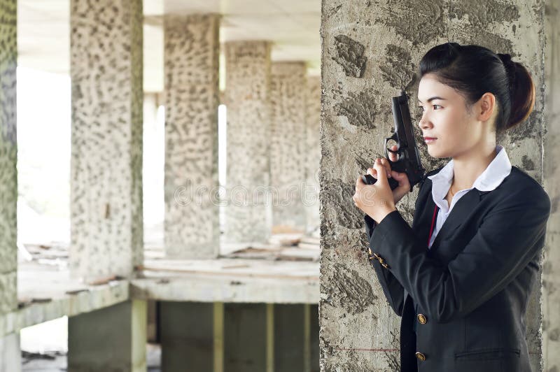 FBI woman agent. stock image. Image of beautiful, building - 33057751