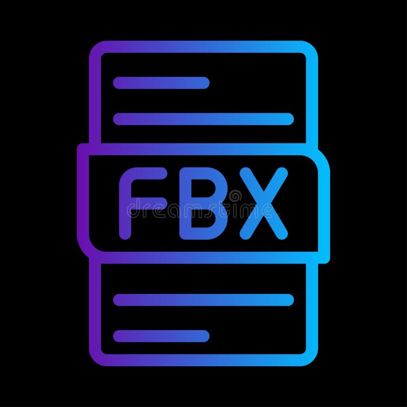 Fbx File Document Gradient Icon. Simple and Elegant File Format Icons ...