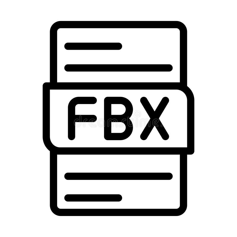 Fbx File Type Icons. Document Format Type Design Graphic Icon, with ...