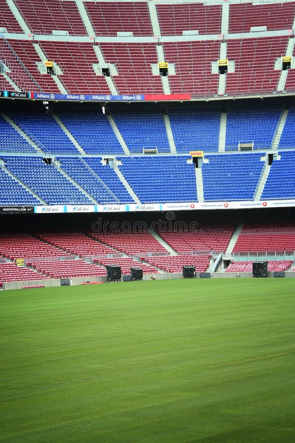 The Camp Nou Football Stadium, Home Ground To Barcelona Football Club ...
