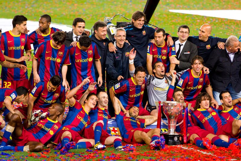 FC Barcelona Celebration Editorial Stock Image - Image: 20517684