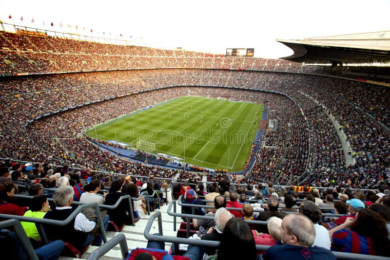 FC Barcelona Stadium Crowded Editorial Image - Image of fanfare ...
