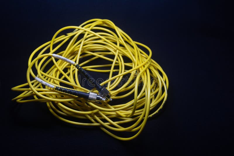FC FC CONNECTOR YELLOW OFC PATCH CORD TELE COMMUNICATION Stock Photo ...