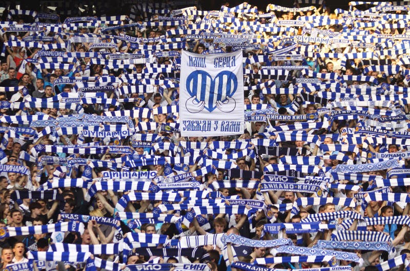 FC Dynamo Kyiv Team Supporters Show Their Support Editorial Image ...