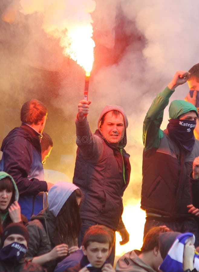 FC Dynamo Kyiv Ultra Supporters Editorial Photo - Image of champion ...